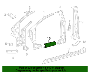 61412-52310 - Rocker Panel - 2012-2018 Toyota Yaris | DiscMonster