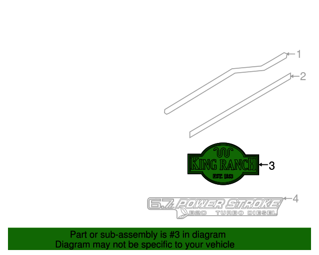 2011-2016 Ford Nameplate BC3Z-2542528-A | OEM Parts Online