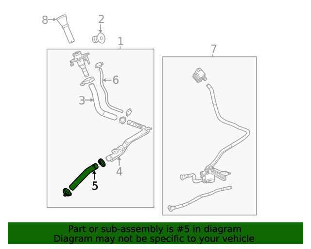 2021-2024 GM Fuel Tank Filler Hose 84818368 GM | GMPartsDirect.com