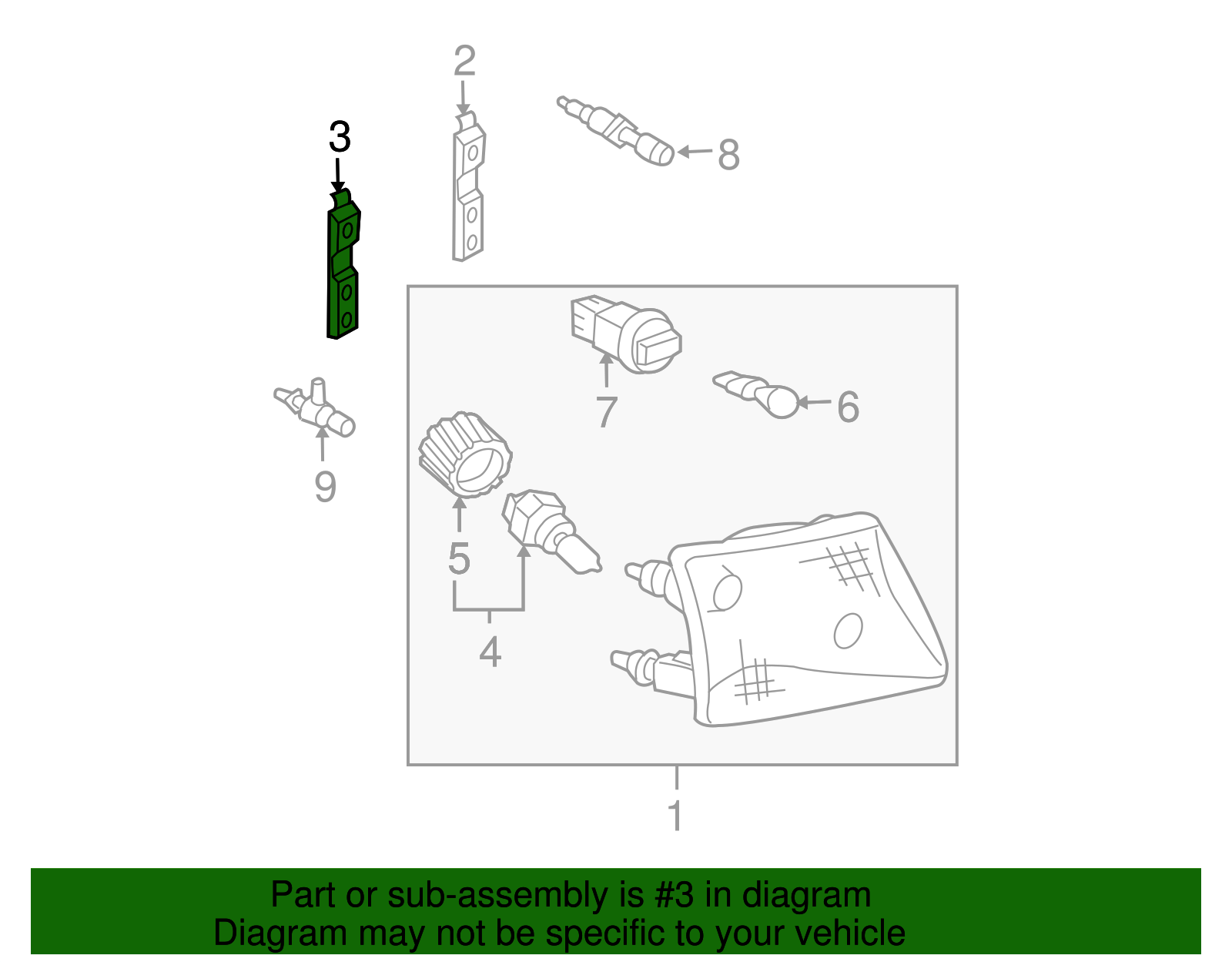1L5Z-13N020-BA - 2001-2011 Ford Ranger - Headlamp Assembly Retainer ...