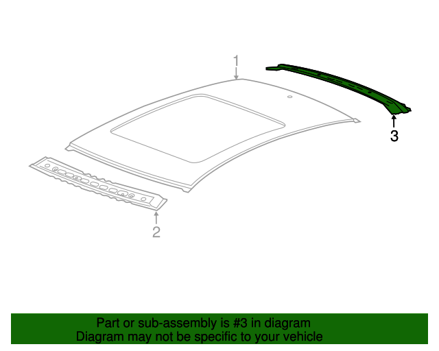 2014-2020 Chevrolet Impala Rear Header 20966086 | GMPartsDirect.com