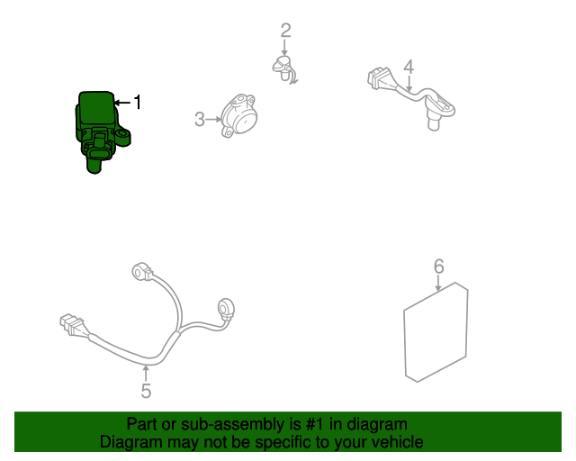 1998-2009 Volvo Ignition Coil 30713416 | TascaParts.com