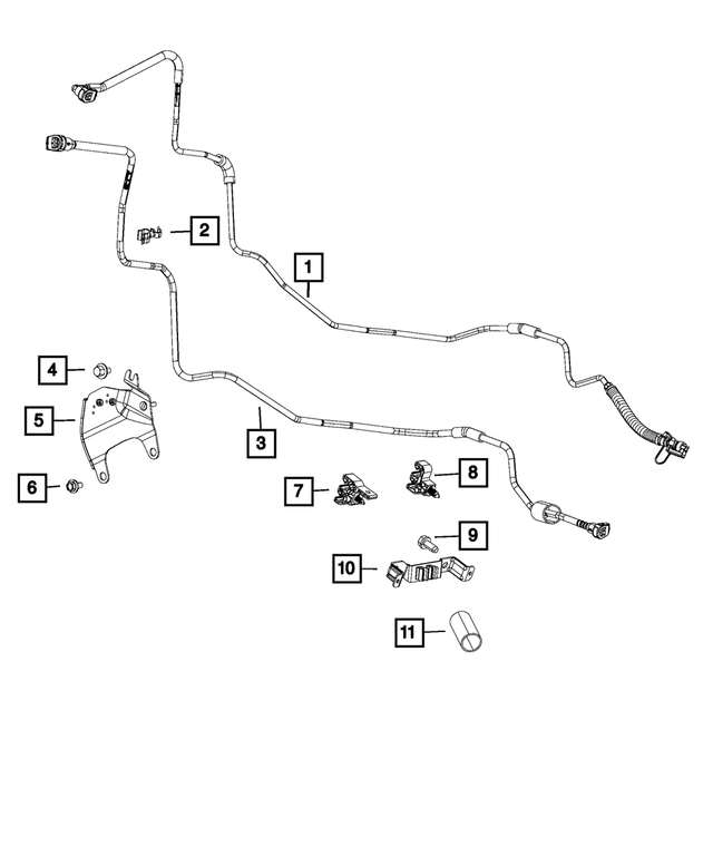 2014-2023 Ram 3500 Fuel Line Bracket 68227861AA | Mopar Estores