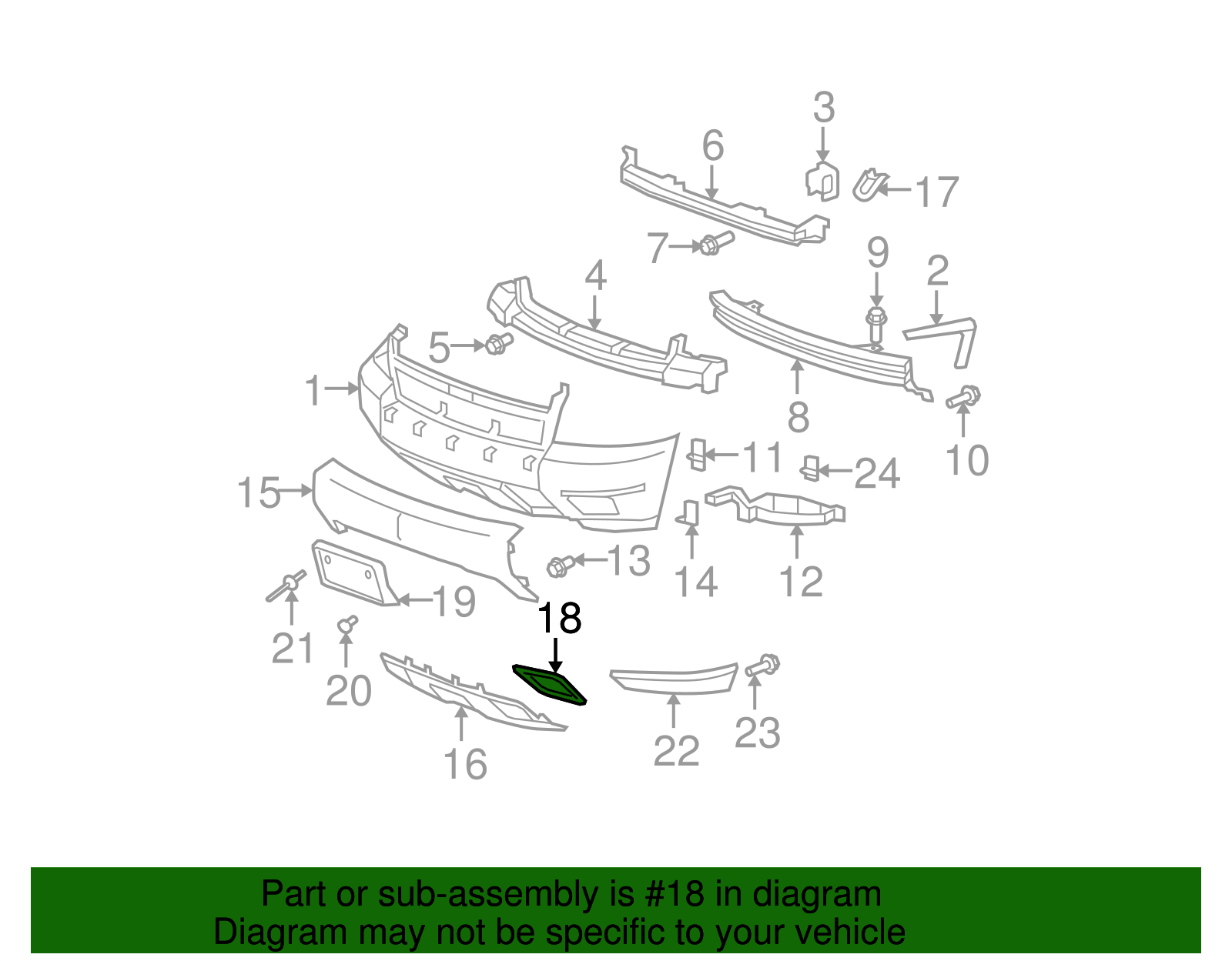 15946157 - Passenger Side Front Tow Hook Opening Cover 2007-2014 ...