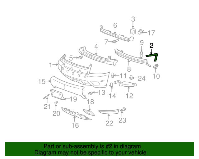2007-2014 Chevrolet Passenger Side Front Bumper Fascia Side Bracket ...