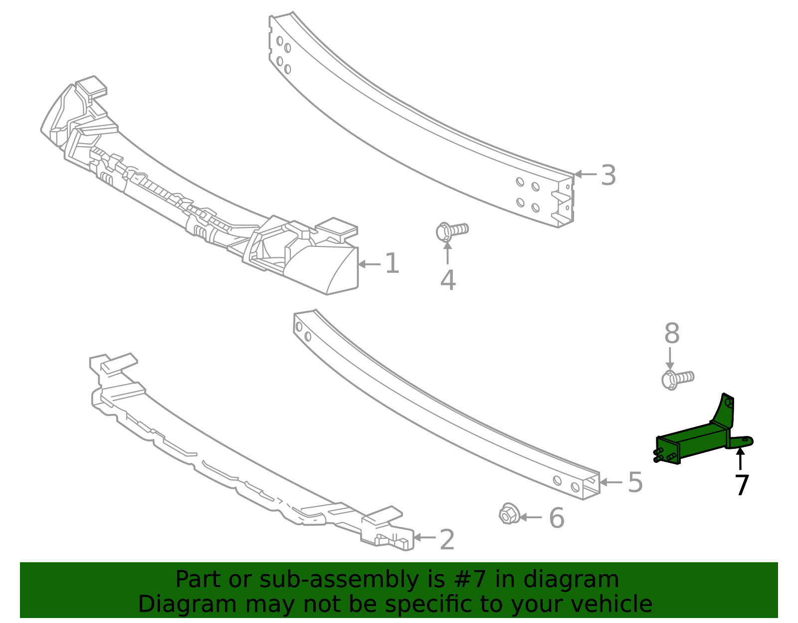 Genuine Toyota Mount Bracket part# 52102-0E010 for 2020-2024 Toyota ...