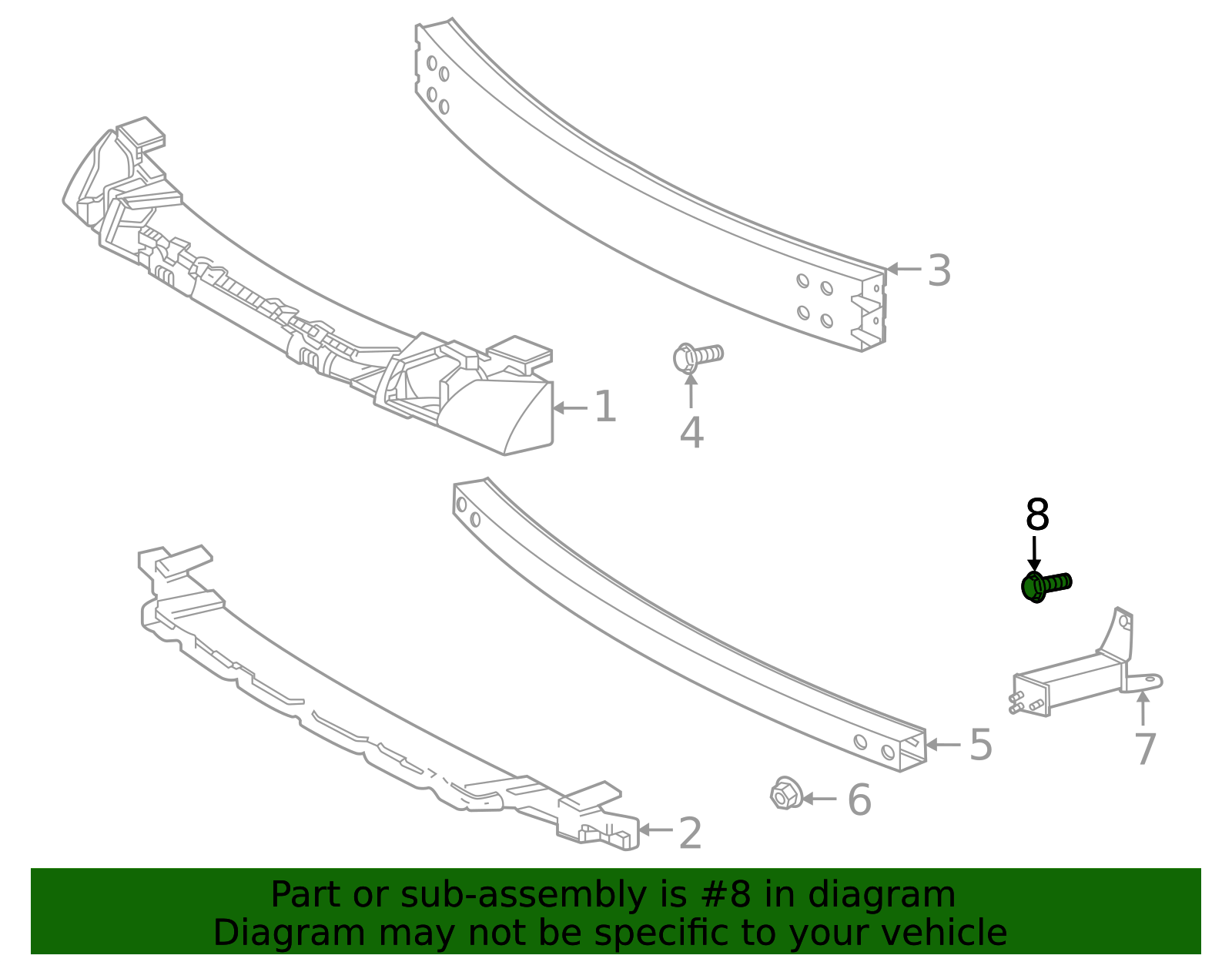 90119-A0452 - 2007-2024 Toyota - Bumper Impact Bar Bolt | Nucar Toyota ...