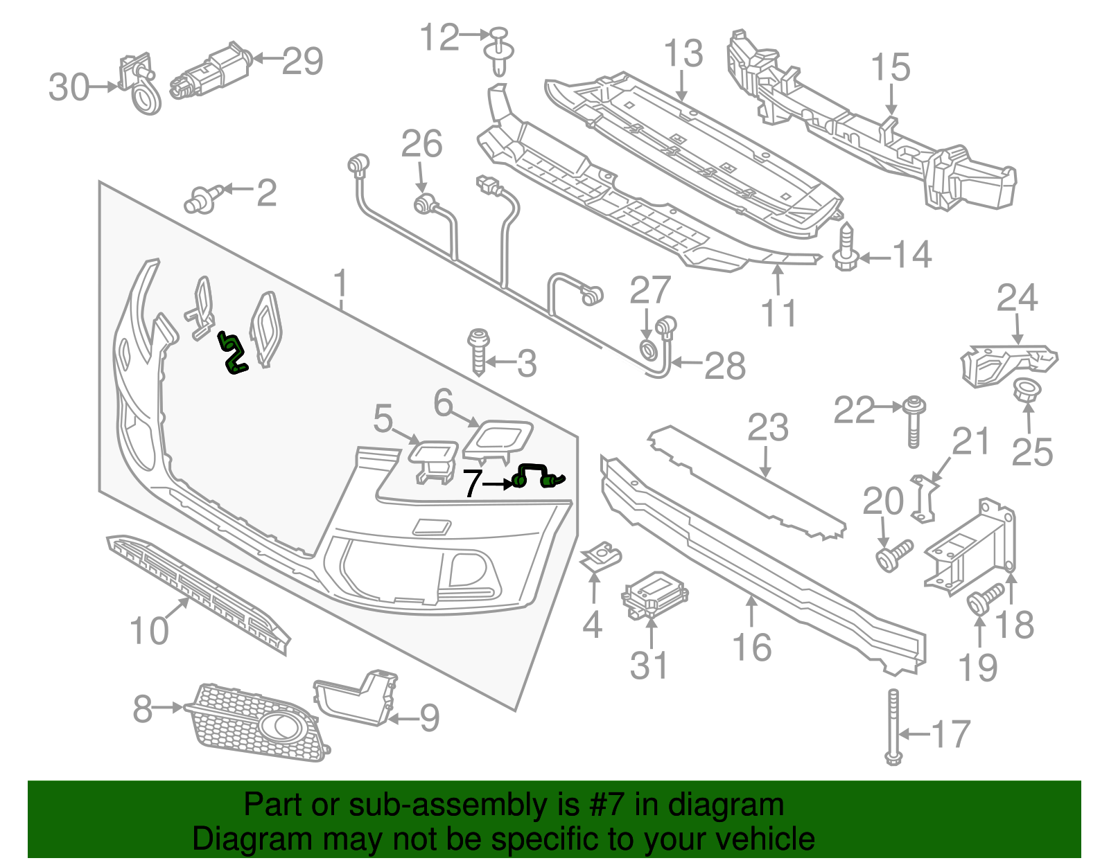 2013-2017 Audi Retainer Plate Spring 8K0-955-339-A | Genuine Audi Parts