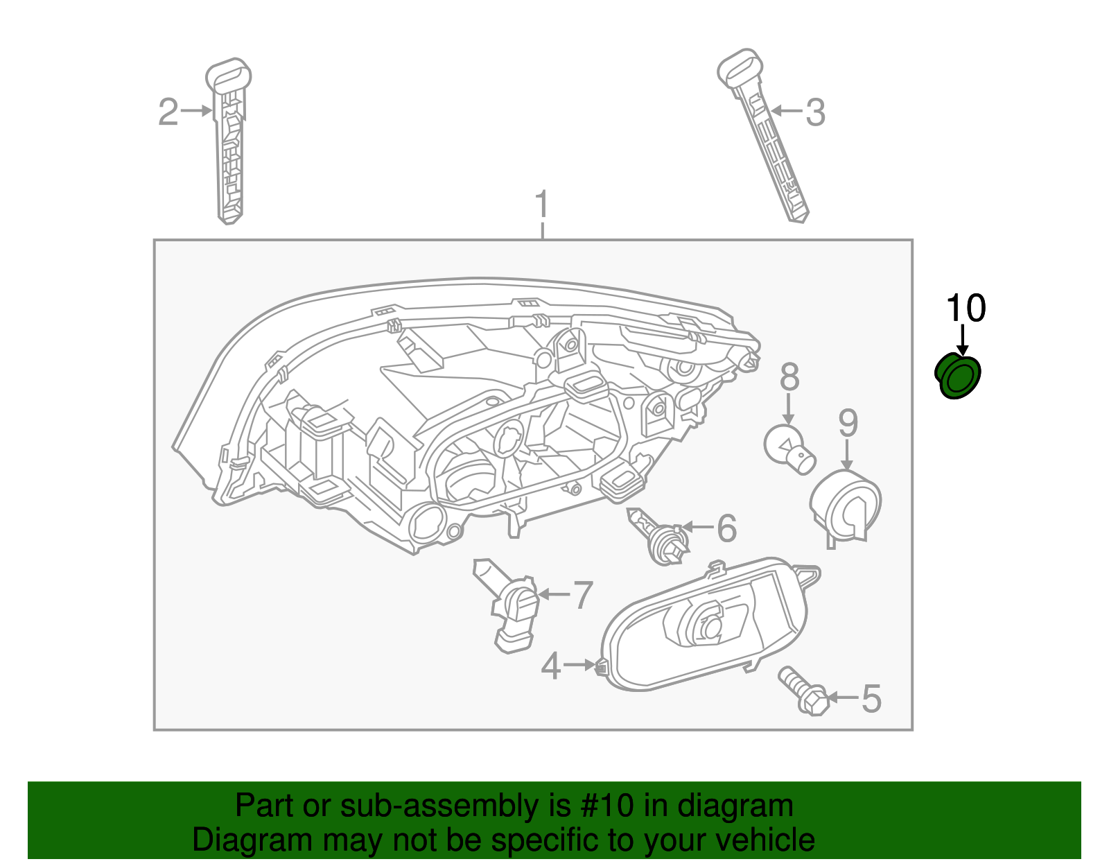 31323025 - Headlamp Assembly Bushing - 2004-2018 Volvo | Volvo OEM ...