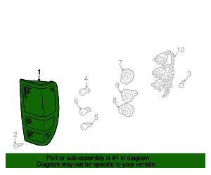 2001-2009 Mazda Combo Lamp Assembly 1F20-51-150 | TascaParts.com