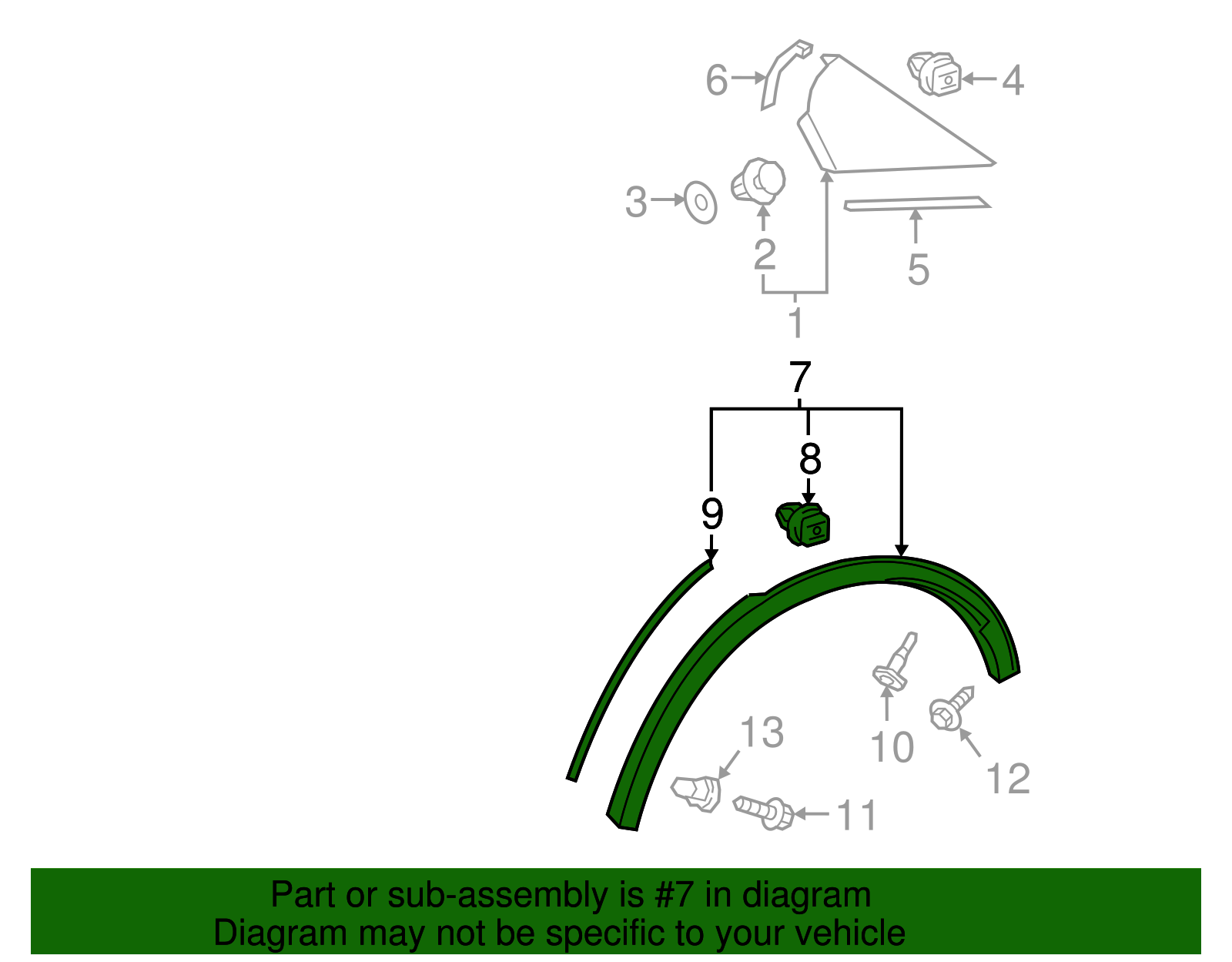 2018-2022 Toyota C-HR Wheel Opening Molding 75605-F4010 | OEM Parts Online