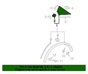 62581-F4011 - Applique - 2021-2022 Toyota C-HR | OEM Genuine Toyota Parts