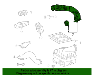 112-140-03-12 - Engine Air Intake Hose 1998-2005 Mercedes-Benz ...