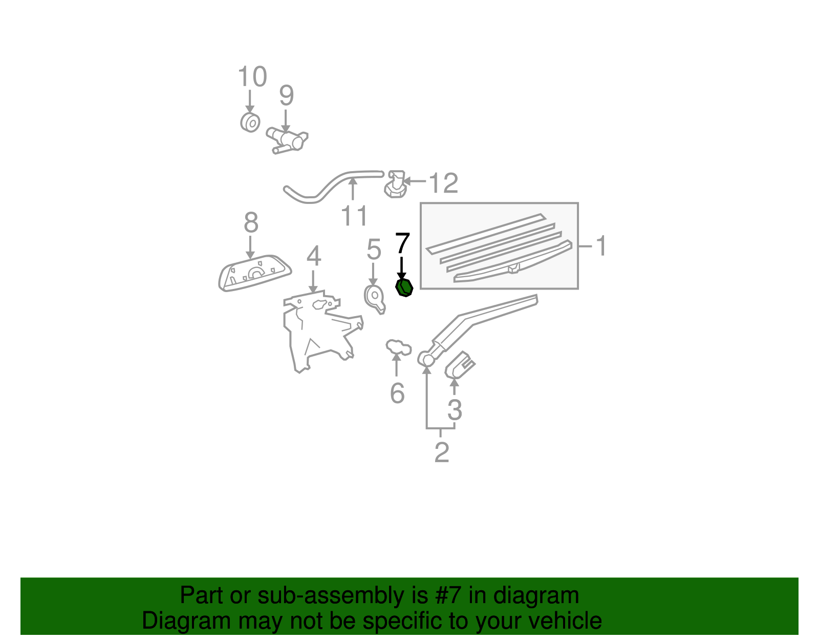 90099-05141 - Wiper Motor Nut 2008-2025 Toyota | Longo Toyota Parts