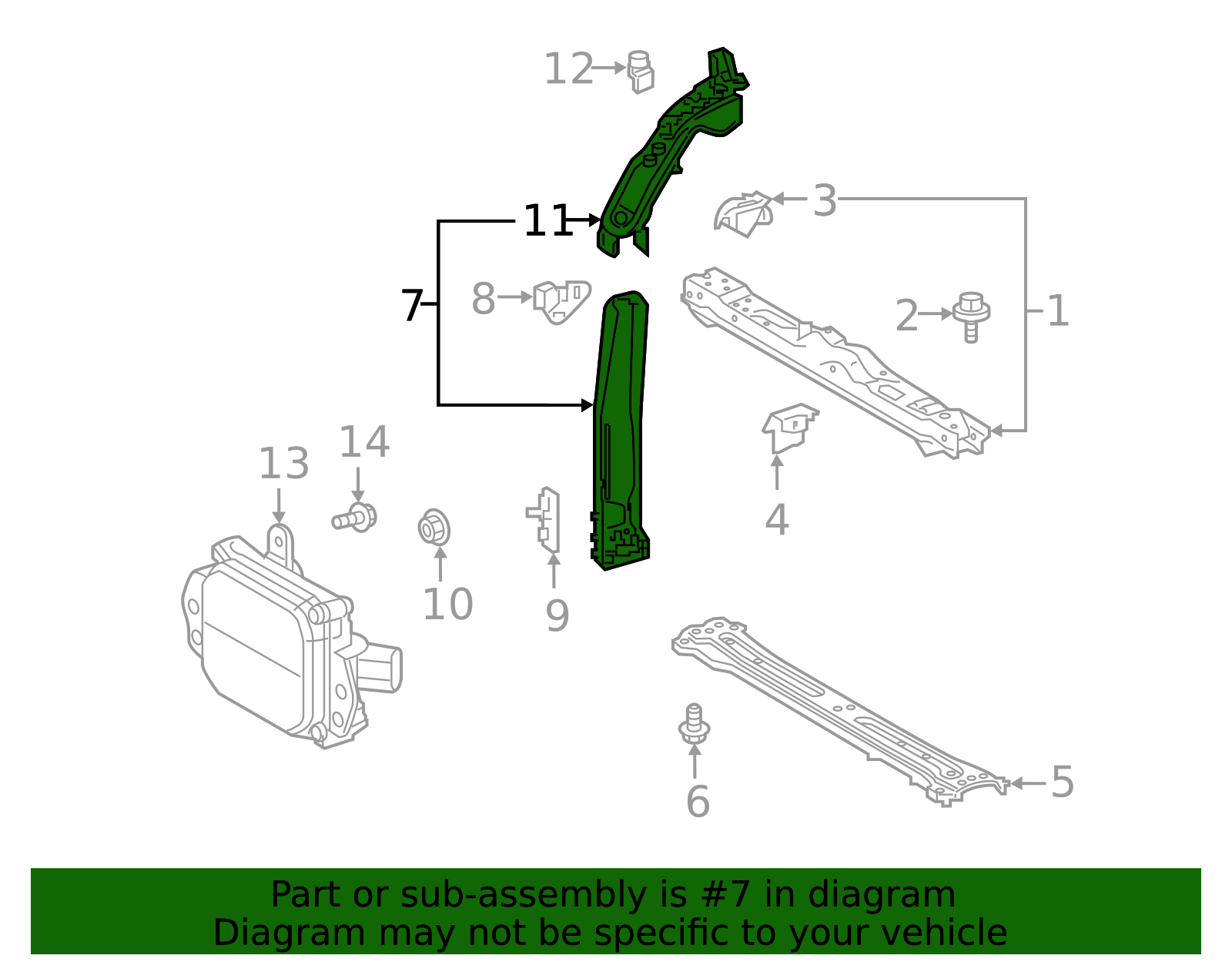 2019-2024 Toyota Side Support 53203-0R051 | Toyota San Diego Parts