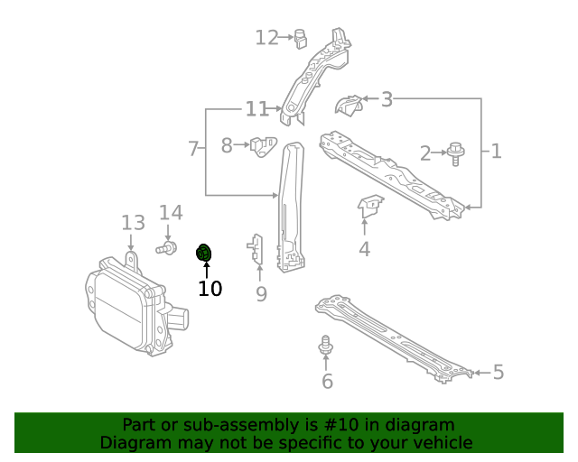 90178-A0122 - Radiator Shutter Assembly Nut - 2019-2022 Toyota | OEM ...