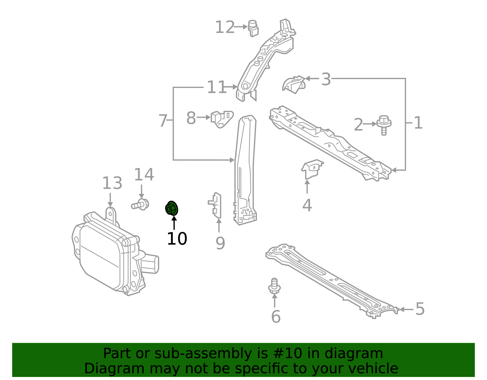 2019-2025 Toyota Radiator Shutter Assembly Nut 90178-A0122 | Toyota ...