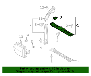53205-0R070 - Upper Tie Bar - 2019-2024 Toyota | OEMGenuineParts.com