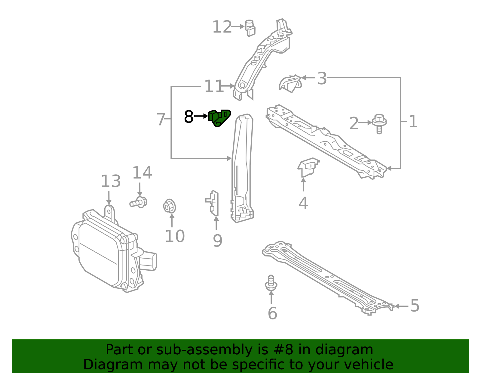 52141-0R020 - 2019-2024 Toyota - Side Support Bracket | Discount Parts ...