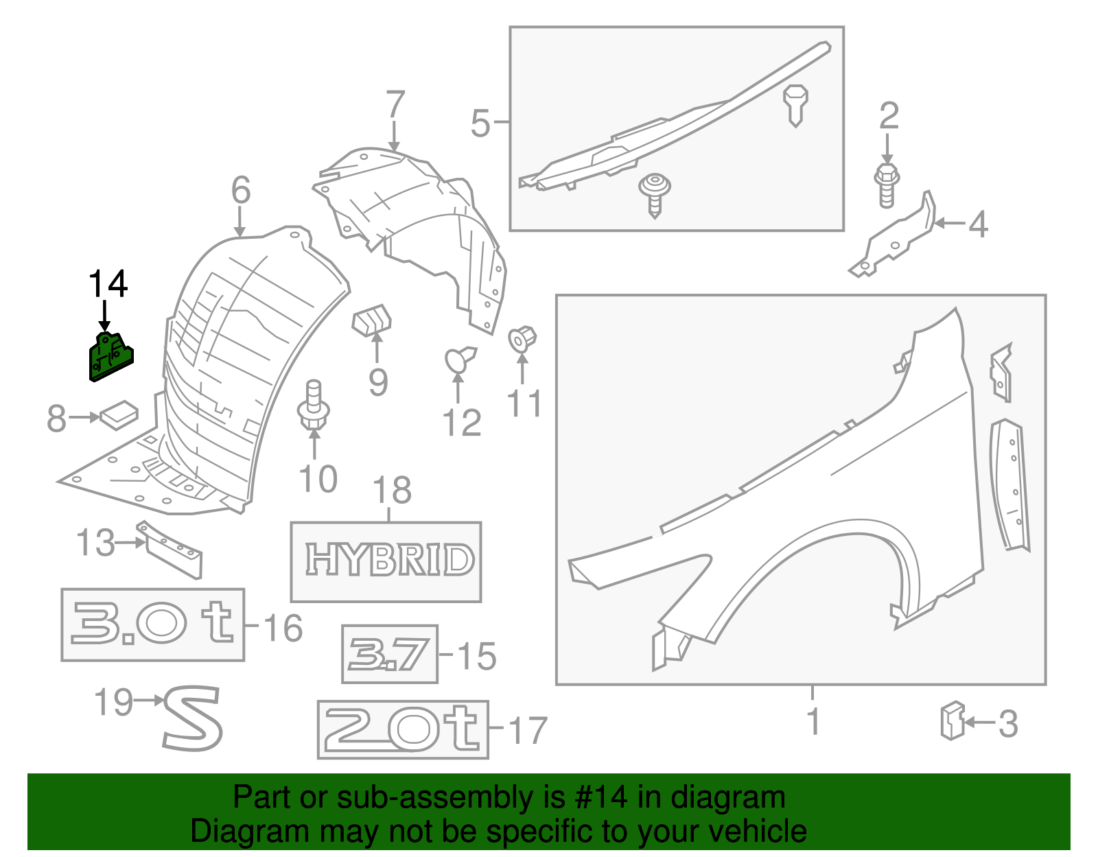 2007-2020 Infiniti Splash Guard 63833-JK50A | OEM Parts Online