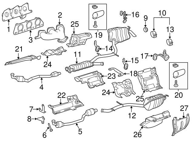 204-492-00-81 - Catalytic Converter Gasket 2008-2018 Mercedes-Benz ...
