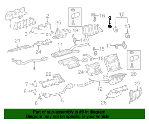 204-492-00-81 - Catalytic Converter Gasket 2008-2018 Mercedes-Benz ...