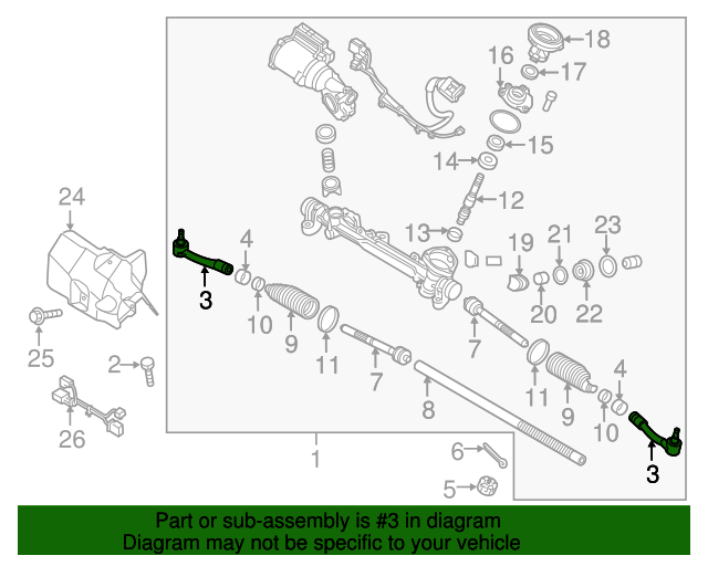 2016-2018 Kia OEM NEW 2016-2018 Kia Optima Sorento Right Power Tie Rod ...