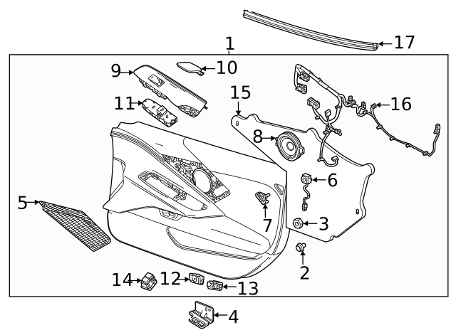 11602393 - Door Trim Panel Clip 2020-2025 Chevrolet Corvette | GMPartsNow