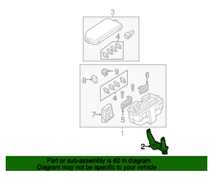 38252-T0A-A00 - Fuse & Relay Box Mount Bracket 2012-2016 Honda CR-V ...