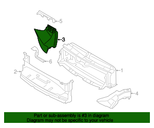 2014-2020 BMW Air duct, exterior radiator, left 51-74-8-056-495 ...