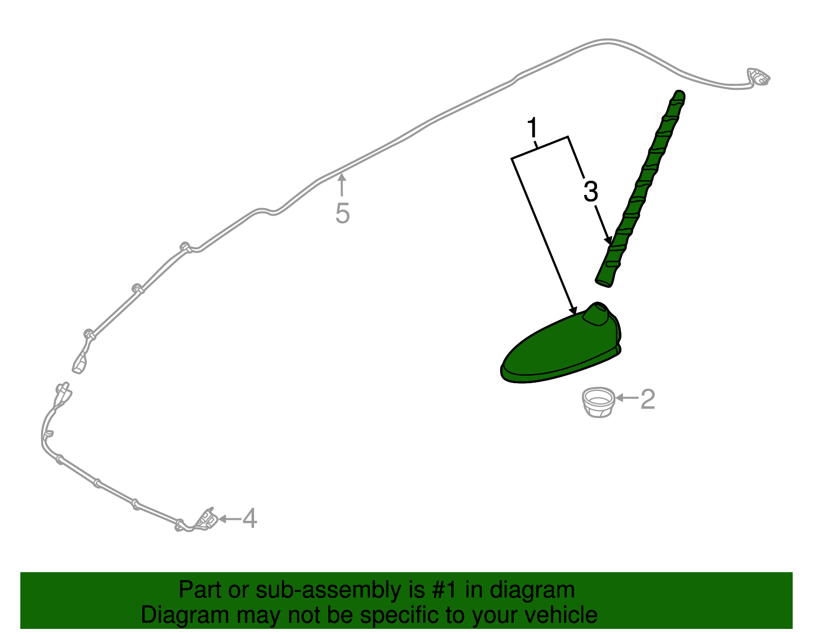 96210-H9600 - Antenna Assembly 2018-2020 Kia Rio | Kia.Parts Store