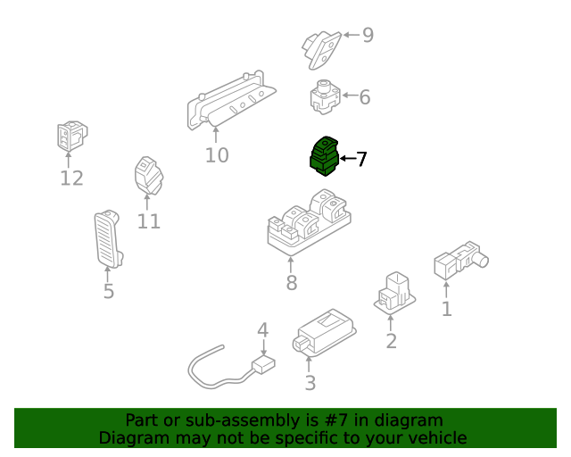 4N0-959-855-A - Window Switch 2019-2023 Audi | Audi OEM Parts