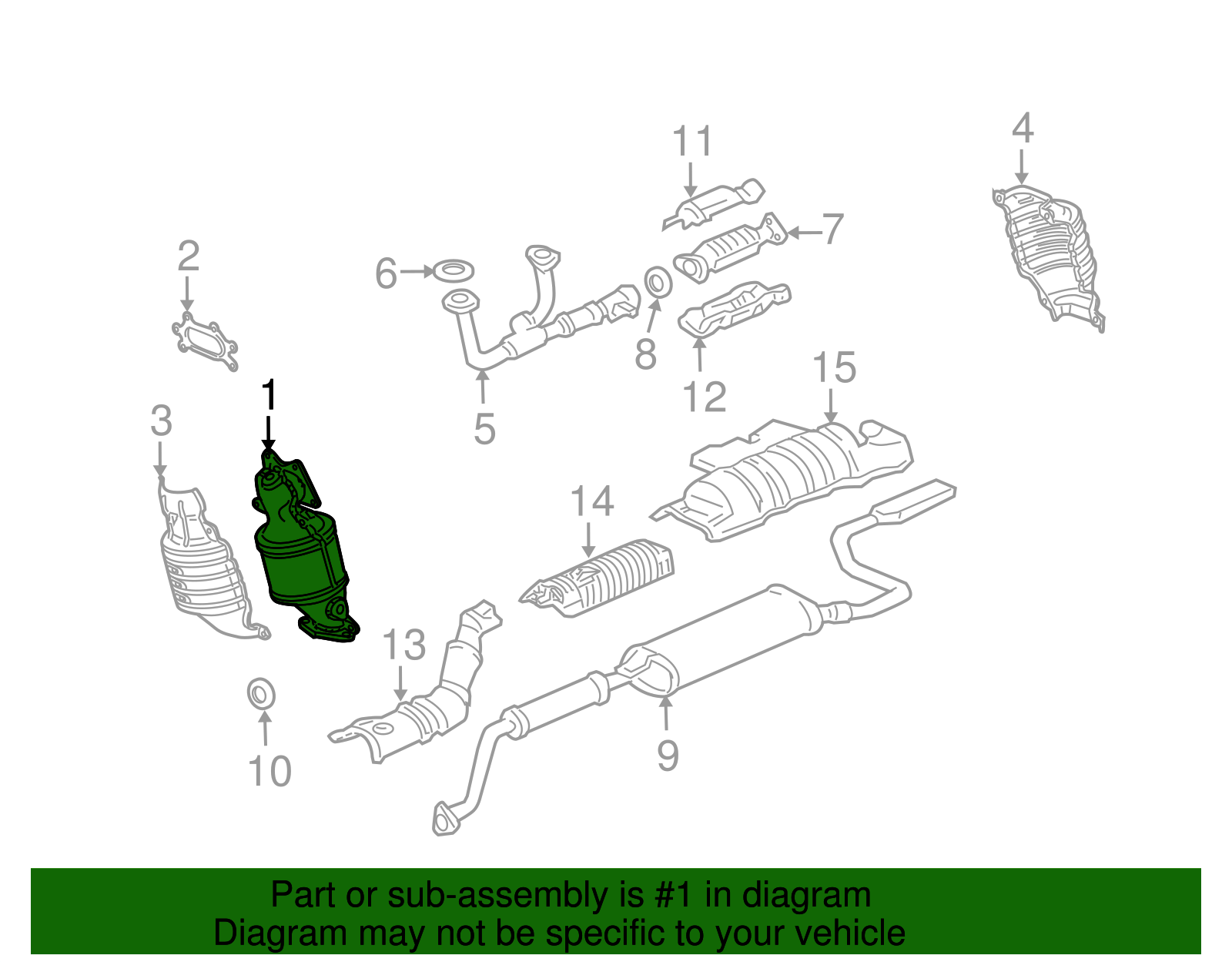 18190-RGL-A00 - 2005-2010 Honda - Converter Front Primary | Genuine ...