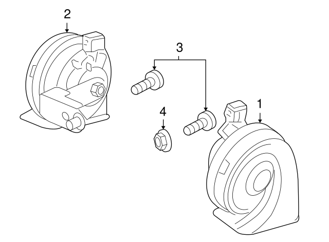 2005-2009 Land Rover Low Note Horn YEB500080 | Express Land Rover Parts