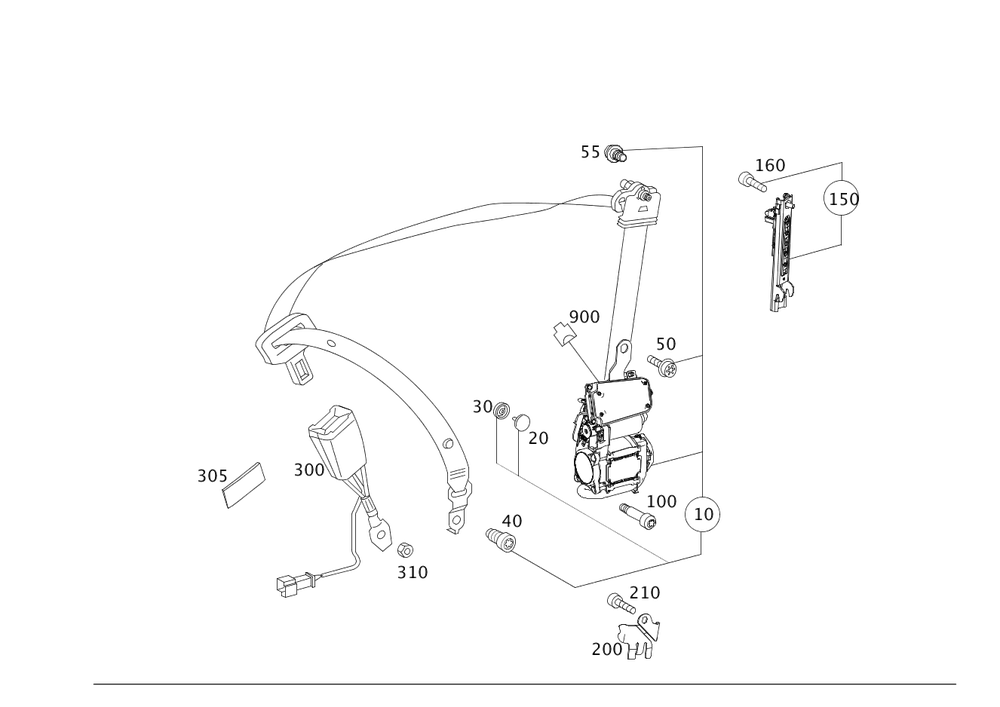 204-860-24-69 - Seat Belt Buckle 2008-2015 Mercedes-Benz | Mercedes ...
