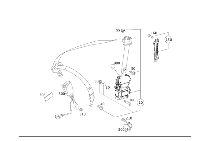 2008-2014 Mercedes-Benz Seat Belt Buckle 204-860-01-69 | Mercedes-Benz ...