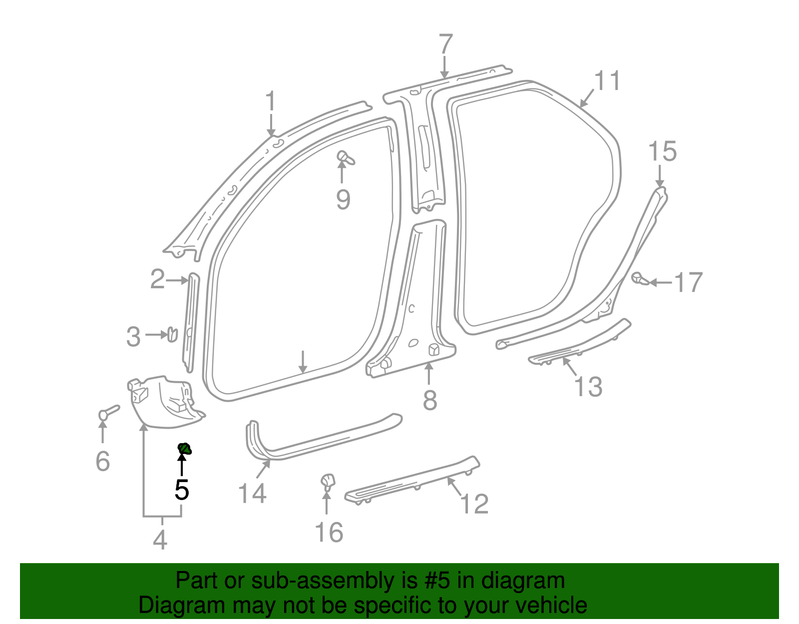 Genuine Toyota Upper Quarter Trim Clip part# 90467-10168 for 1995-2007 ...