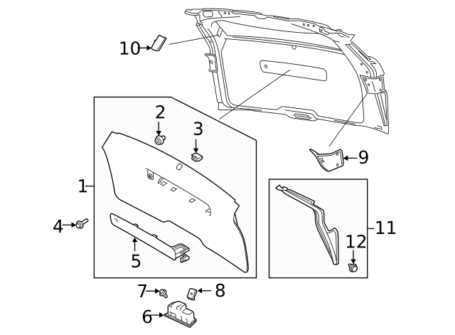 2020-2023 Land Rover Range Rover Evoque Liftgate Pull Handle LR117669 ...