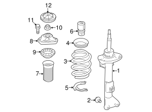 212-323-62-00 - Suspension Strut 2014-2018 Mercedes-Benz ...