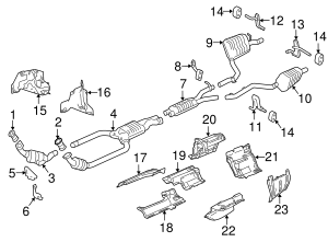 212-490-61-47 - Catalytic Converter 2015-2017 Mercedes-Benz ...