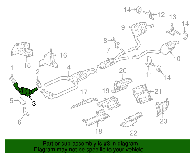 212-490-22-47 - Catalytic Converter 2015-2017 Mercedes-Benz ...