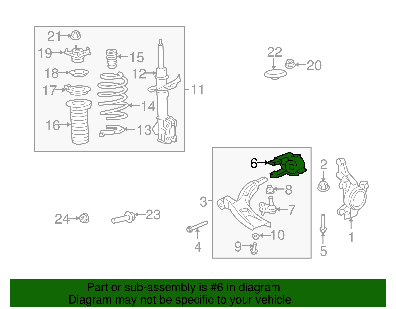 51396-SWA-A02 - 2007-2011 Honda CR-V - Bracket L Front Compliance ...