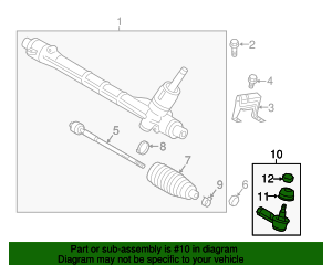 48564W000P - Outer Tie Rod 2003-2024 Mitsubishi | Mitsubishi Direct Parts