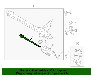 4422A076 - Inner Tie Rod 2011-2024 Mitsubishi | Mitsubishi Motors Store