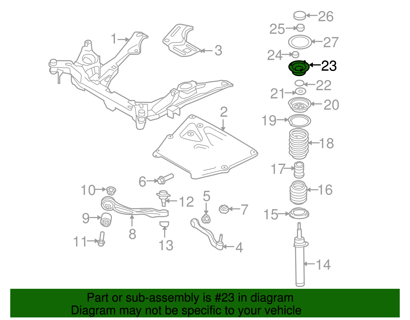 31306775098 - 2006-2015 BMW Strut Upper Mount (31-30-6-775-098) | BMW ...