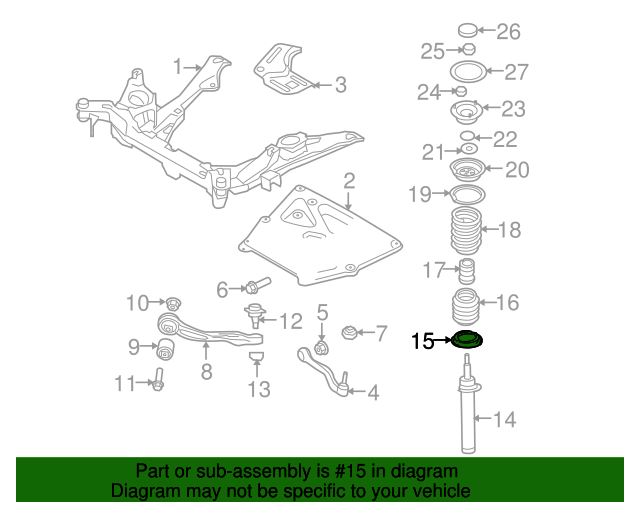 Genuine BMW 31-33-6-764-372 | Lower Spring Pad | FREE Shipping on Most ...