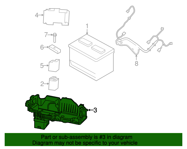 2020-2023 Jeep Wrangler Battery Tray 68472671aa | TascaParts.com