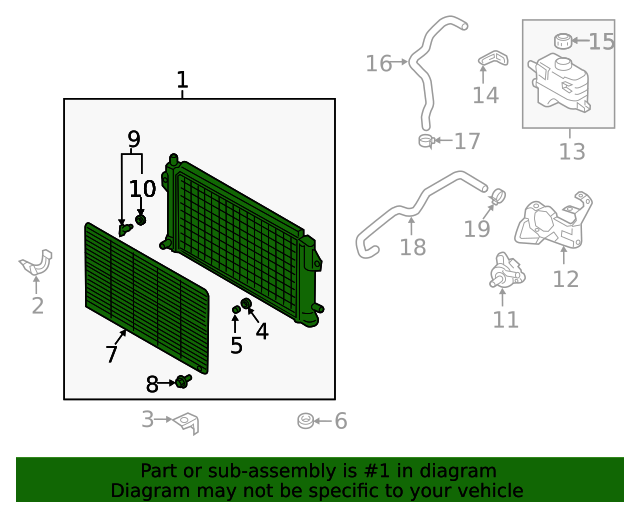 1350A898 - Radiator Assembly 2018-2022 Mitsubishi Outlander PHEV ...