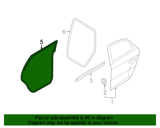 2009-2017 Audi Door Weather-Strip 8R0-839-911-L | Audi USA Parts