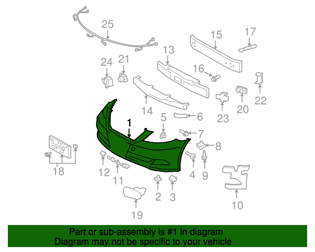 2008-2009 Lexus LS600h Bumper Cover 52119-50987 | Longo Lexus